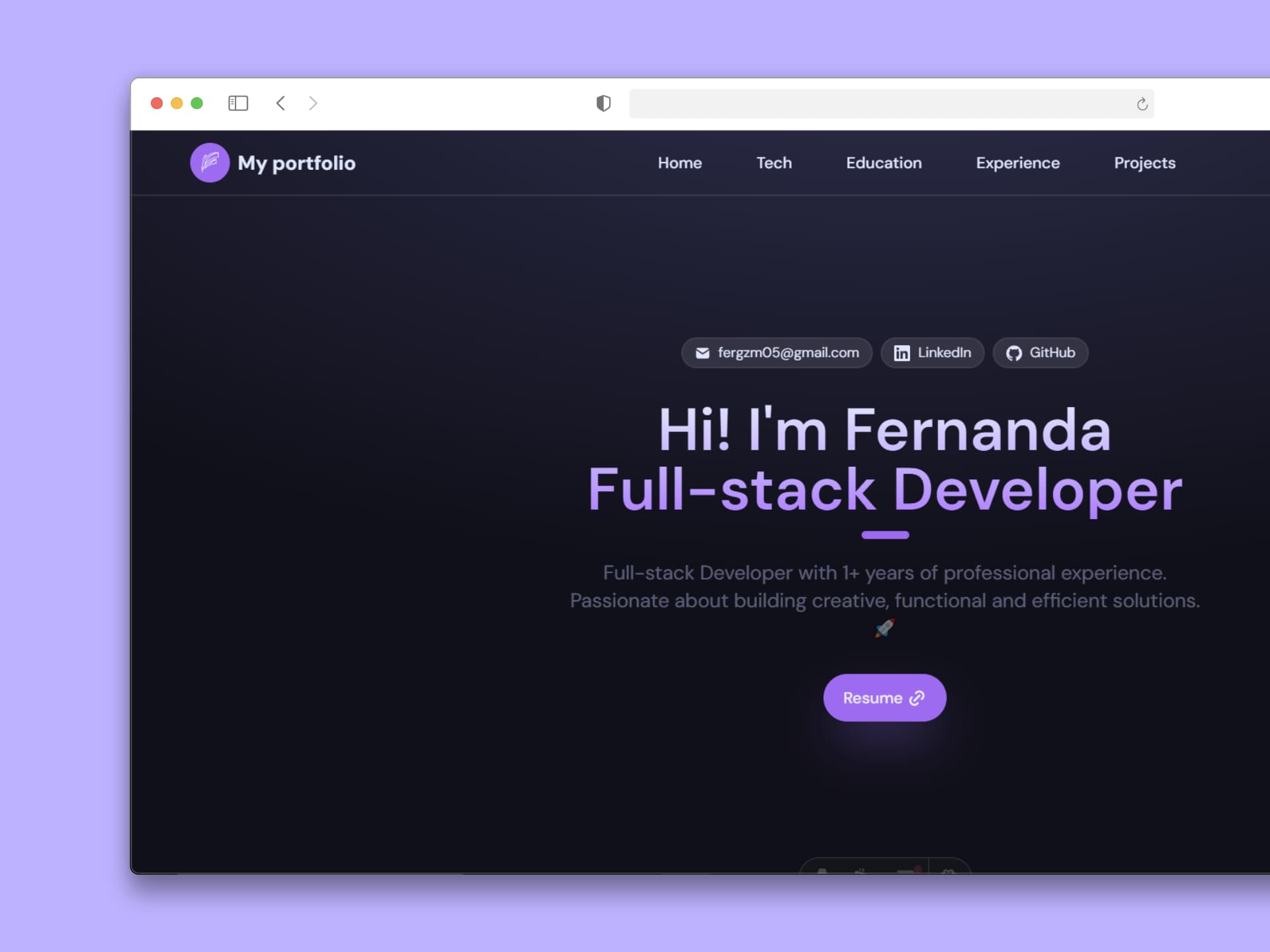 Fer Gonzalez | Welcome to my portfolio